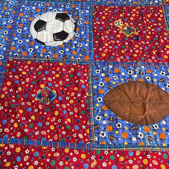 Artisan | Bedding | Huge Artisan Sports Quilt Soccer Football Baseball ...